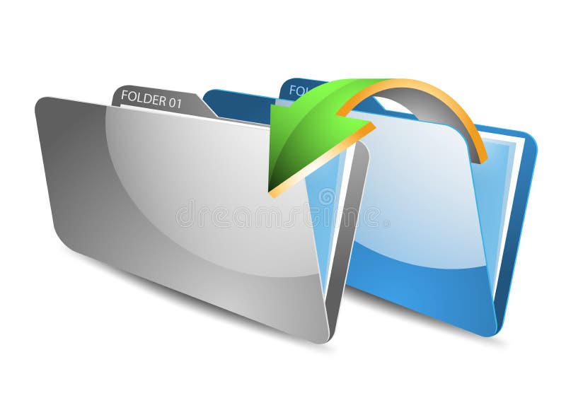 Moving files. stock illustration. Illustration of documents - 19571702