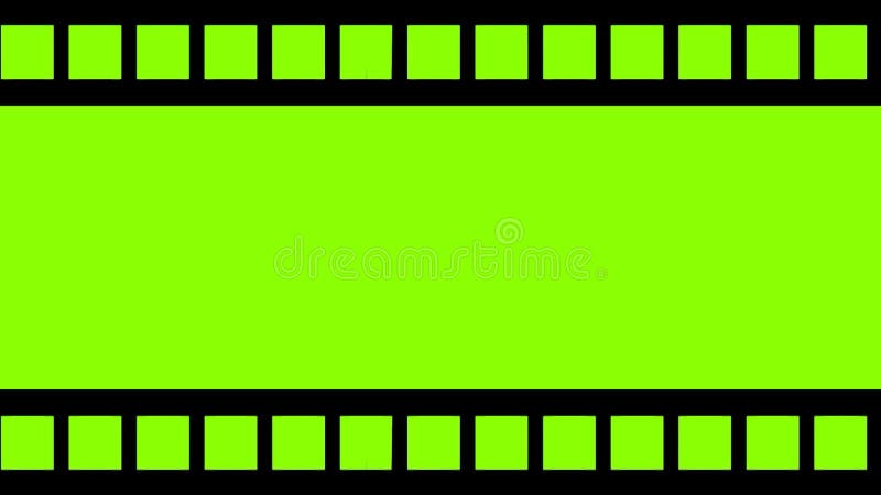 Moving Film Tape Frame Illustration with Greenscreen Background Stock ...
