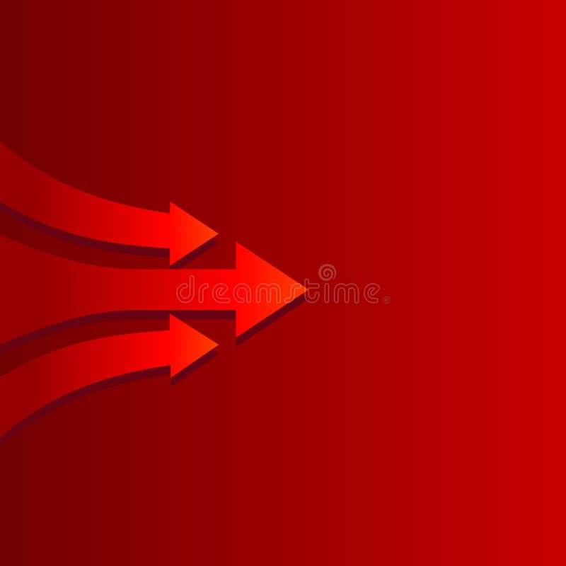 Moving Forward Arrow on Red Background Stock Vector - Illustration of ...