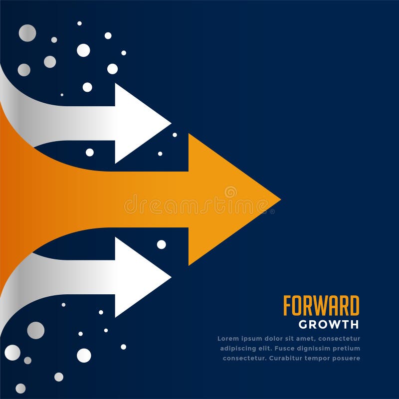 Moving Forward and Leading Arrow Concept Template Stock Vector ...