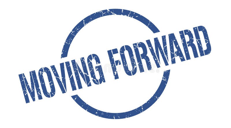 Moving forward stamp stock vector. Illustration of grunge - 136895353