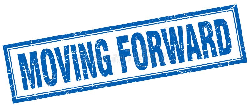 Moving forward stamp stock vector. Illustration of stamp - 124943419