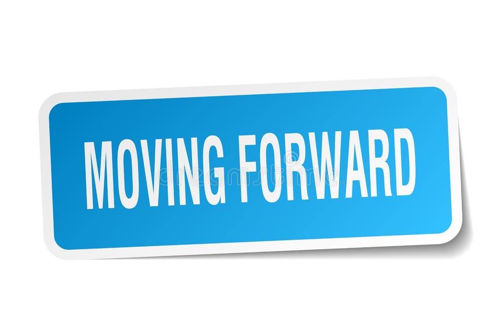 Moving forward sticker stock vector. Illustration of blue - 120385567