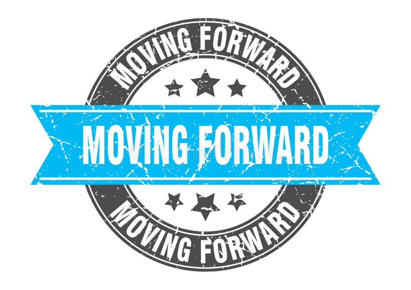 Moving forward ribbon. stock vector. Illustration of vignette - 191270536