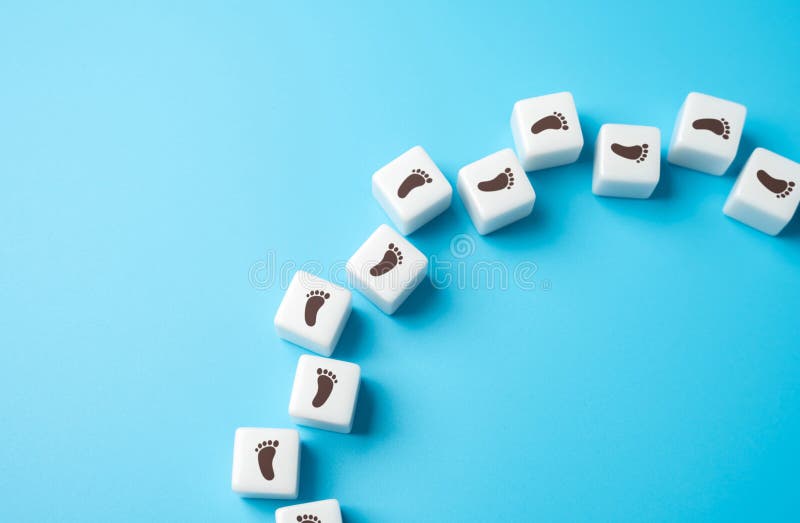 Moving Forward Step by Step. Place for Text, Copy Space. Purposefully ...