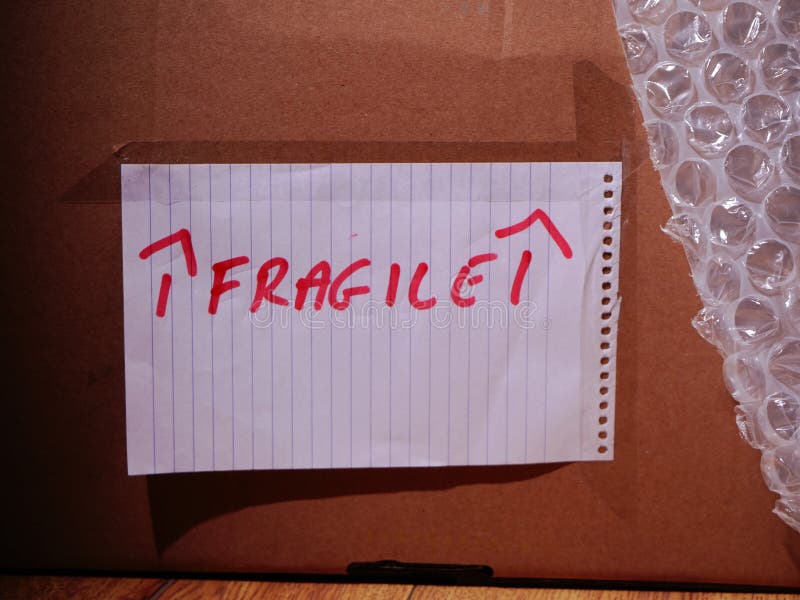 Moving Fragile Items with Cardboard Boxes and Bubble Wrap Stock Image ...