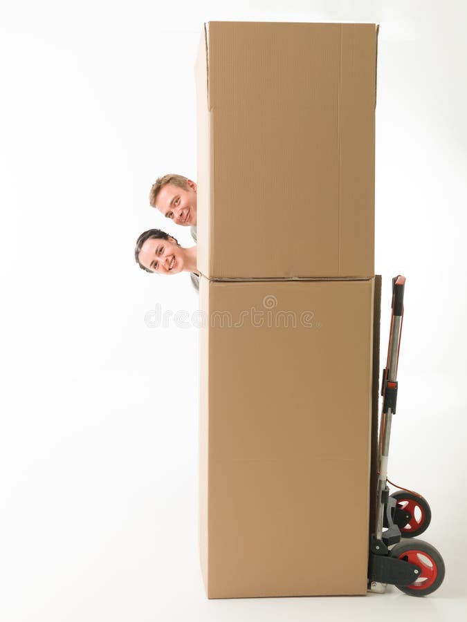 Stack of moving boxes stock photo. Image of space, brown - 56151062