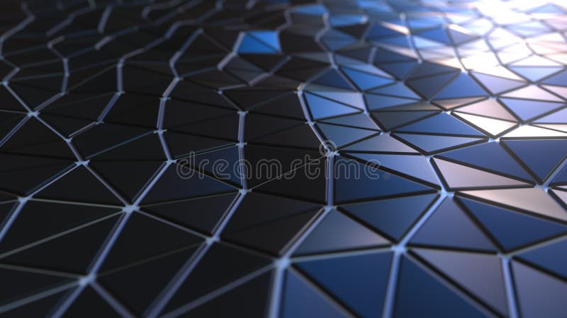 Moving Futuristic Triangular Plates Armor Surface, Looping Motion ...