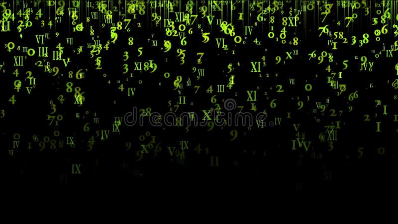 Moving green numbers stock video. Video of fall, motion - 52798767