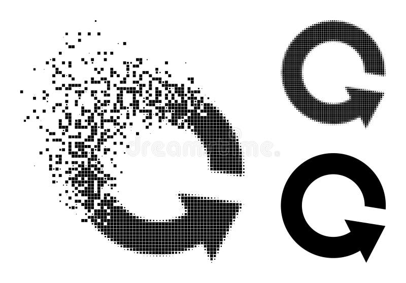 Moving and Halftone Dot Rotate Ccw Icon Stock Vector - Illustration of ...