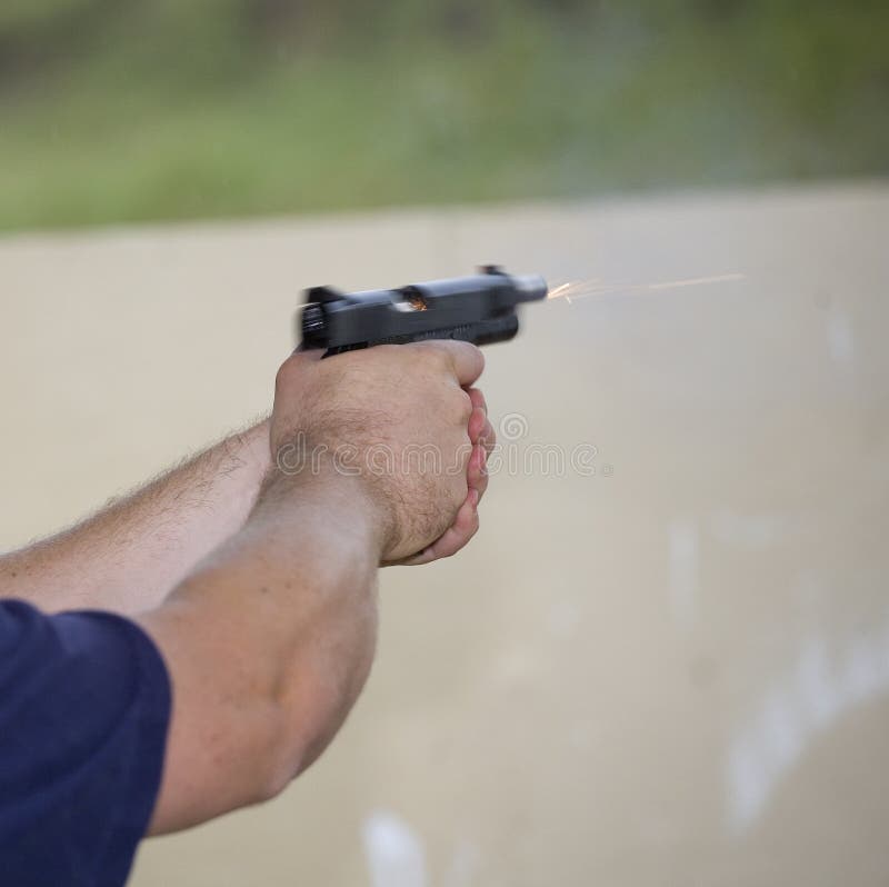 Handgun Slide and Guide Rod Stock Photo - Image of isolated, black ...