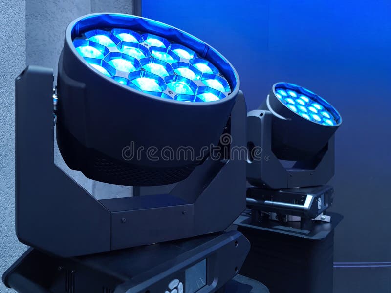 2 Moving Head LED Wash Light with Digital Controls Stock Image - Image ...