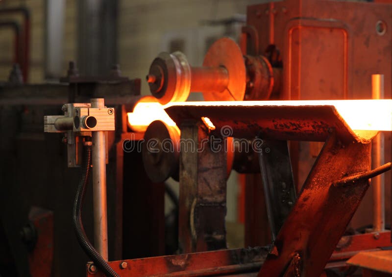 Moving the Heated Metal Rod Stock Image - Image of steel, guide: 48134043