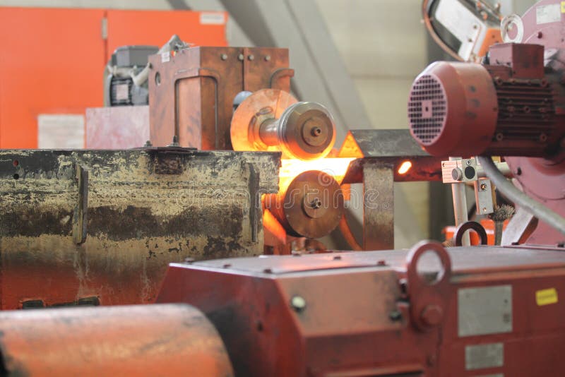 Moving the Heated Metal Rod Stock Image - Image of steel, guide: 48134043