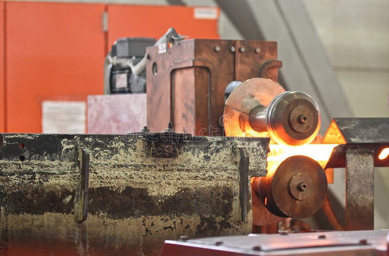 Moving the Heated Metal Rod Stock Image - Image of steel, guide: 48134043