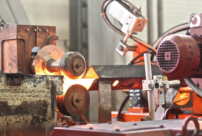 Moving the Heated Metal Rod Stock Image - Image of steel, guide: 48134043