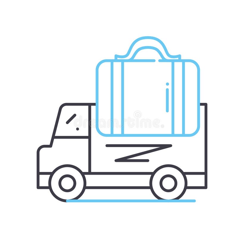 Moving Help Line Icon, Outline Symbol, Vector Illustration, Concept ...