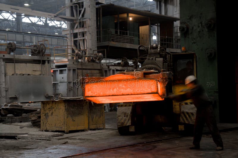 Moving hot metal plate stock image. Image of loader, motion - 6991065