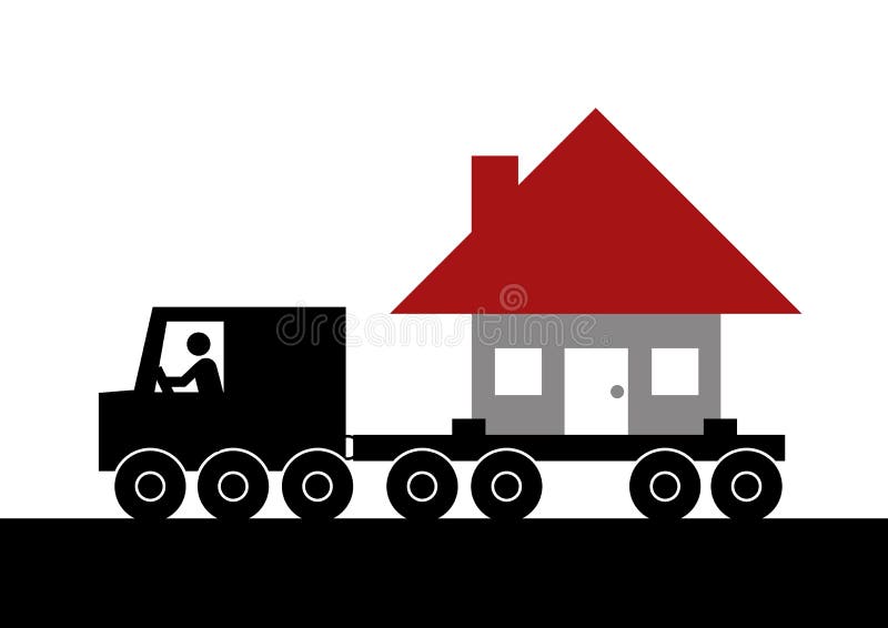 Moving house graphic stock illustration. Illustration of careful - 7593353