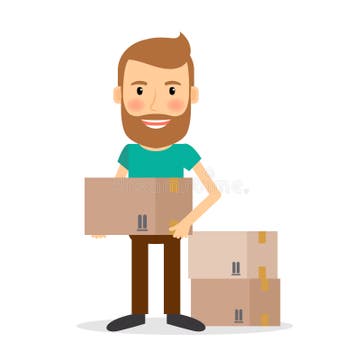 Stick Man Carrying Boxes Stock Illustrations – 27 Stick Man Carrying ...
