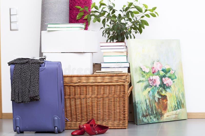 Moving house stock image. Image of indoors, clothes, pack - 34731657