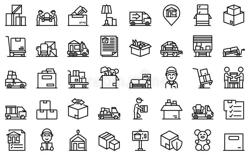 Office Moving Icons Stock Illustrations – 660 Office Moving Icons Stock ...