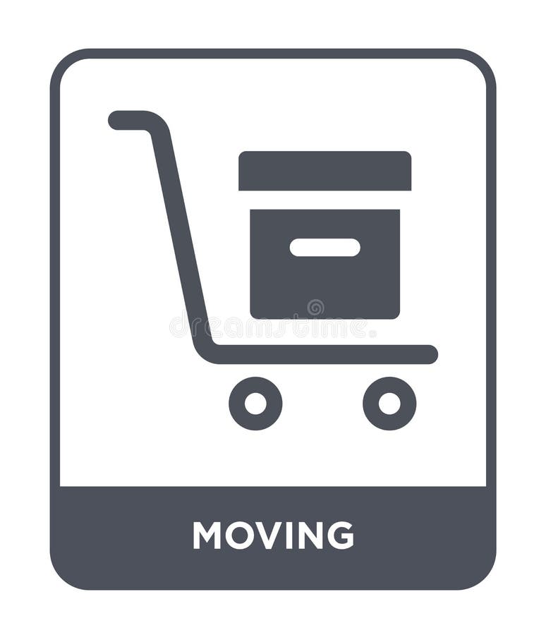 Moving Icon in Trendy Design Style. Moving Icon Isolated on White ...