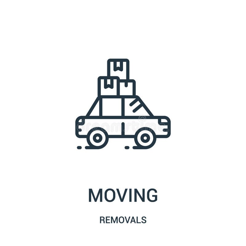 Moving Icon Vector from Removals Collection. Thin Line Moving Outline ...