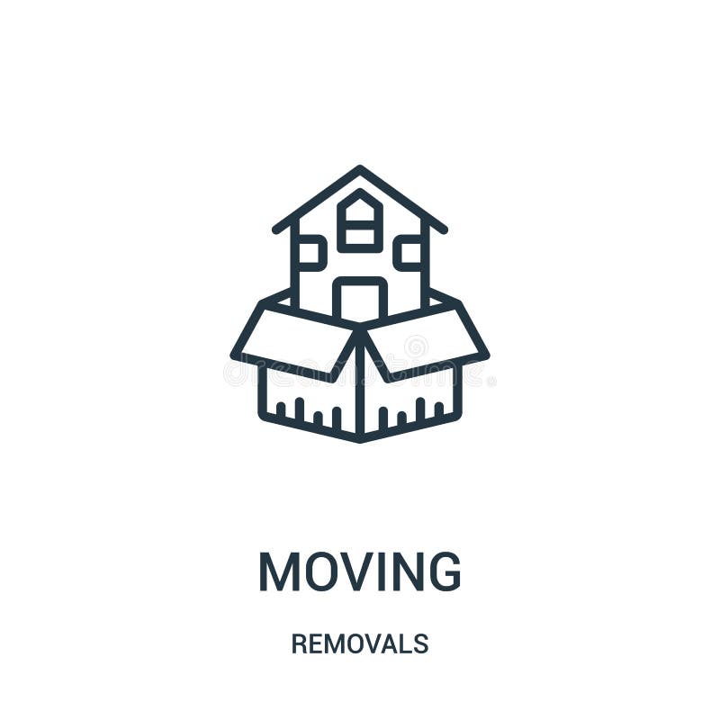 Moving Icon Vector from Removals Collection. Thin Line Moving Outline ...