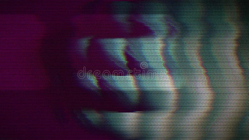 Moving Interference Sci-fi Dreamy Iridescent Background. Damaged ...
