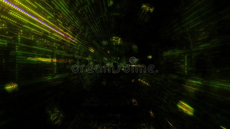 Moving Light Spots on Space Tunnel 3d Illustration Background Wallpaper ...