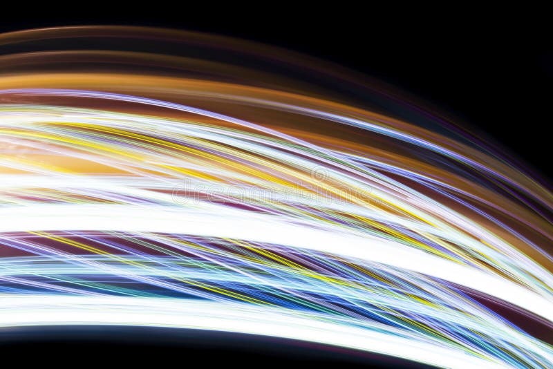 Moving Lighting on Black Background Stock Photo - Image of orange ...