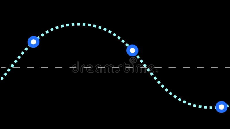 Moving Line Graph Icon with Shadow Effect Isolated on Blue Screen. Loop Motion Animation Stock ...