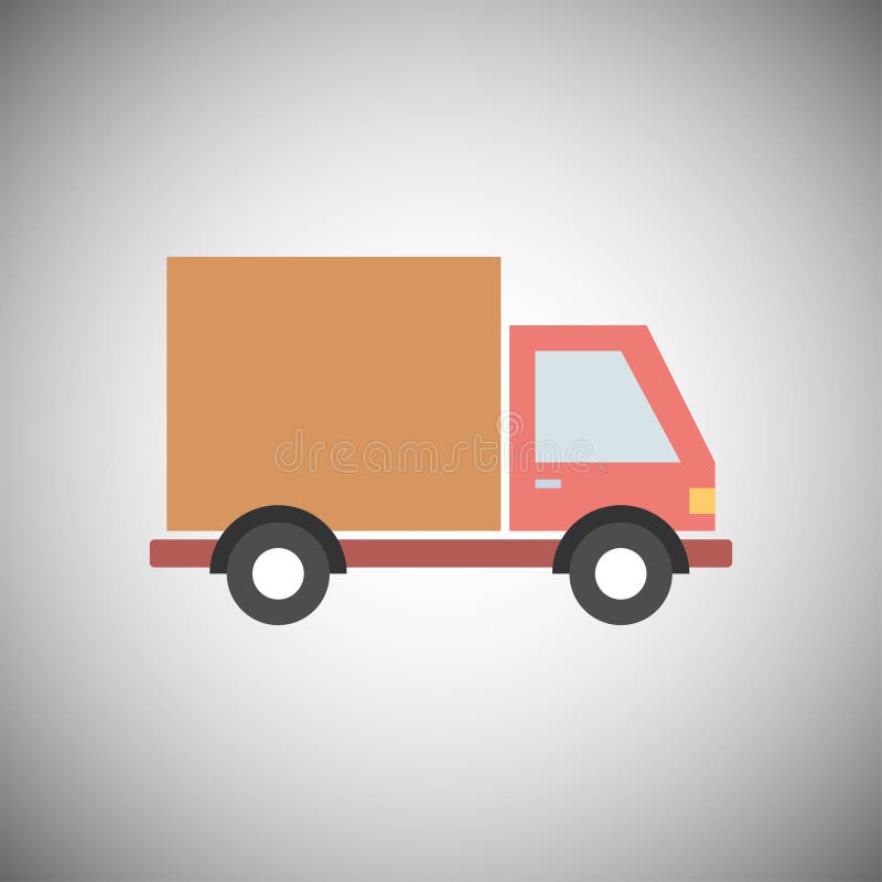 Moving Machine. Car Icon. Truck. Relocation. Vector Illustration Stock ...