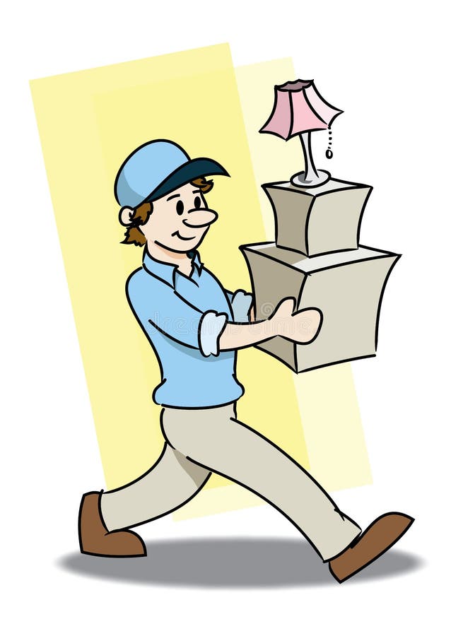 Moving Man stock illustration. Illustration of boxes - 16003093