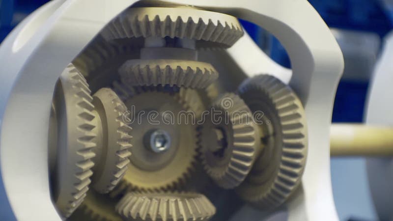 Moving Mechanical Details of Different Shapes and Sizes Stock Footage ...