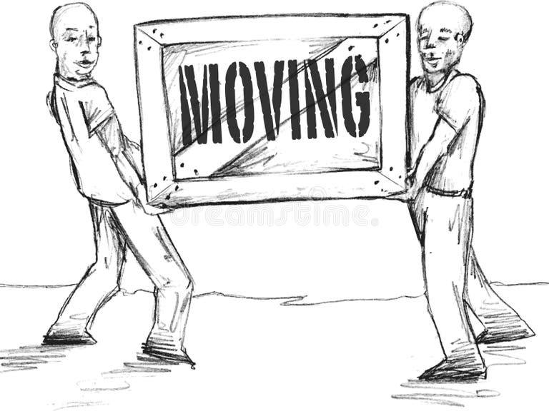 Moving Men stock vector. Illustration of delivery, carrying - 16491513