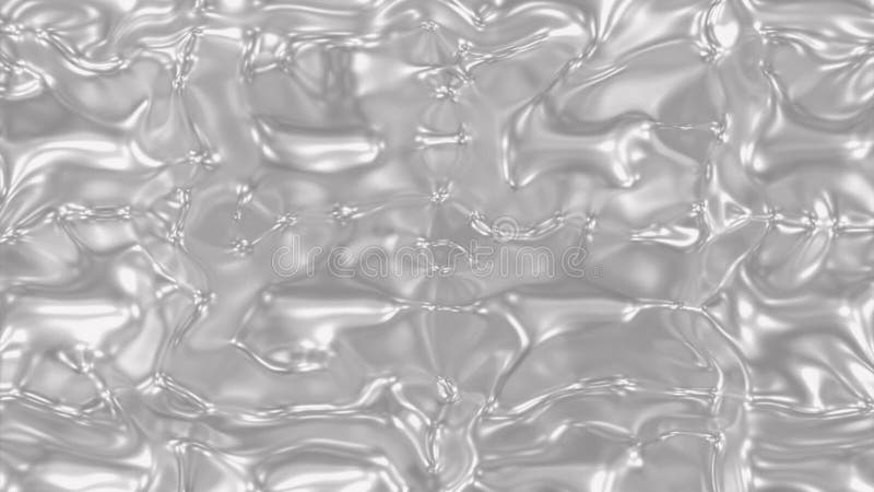 Moving Metallic Liquid with Ripples in Flow. Design. 3D Liquid Texture ...
