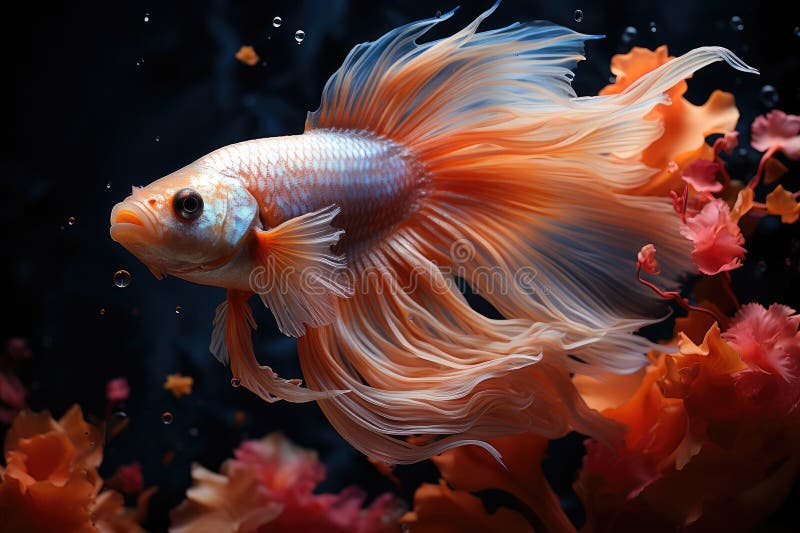 Moving Moment of Tropical Fish Stock Illustration - Illustration of ...