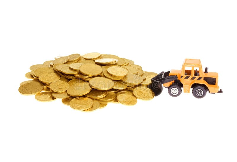 Moving Money stock image. Image of dozer, driving, coins - 13227033