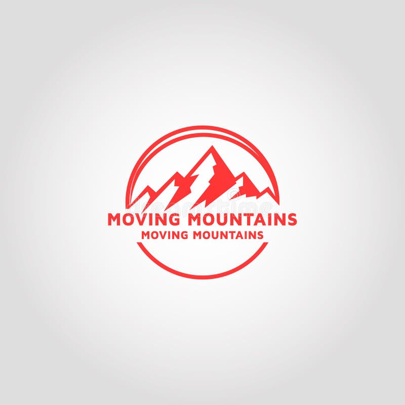 Moving Mountains Logo Design Template Idea Stock Vector - Illustration ...