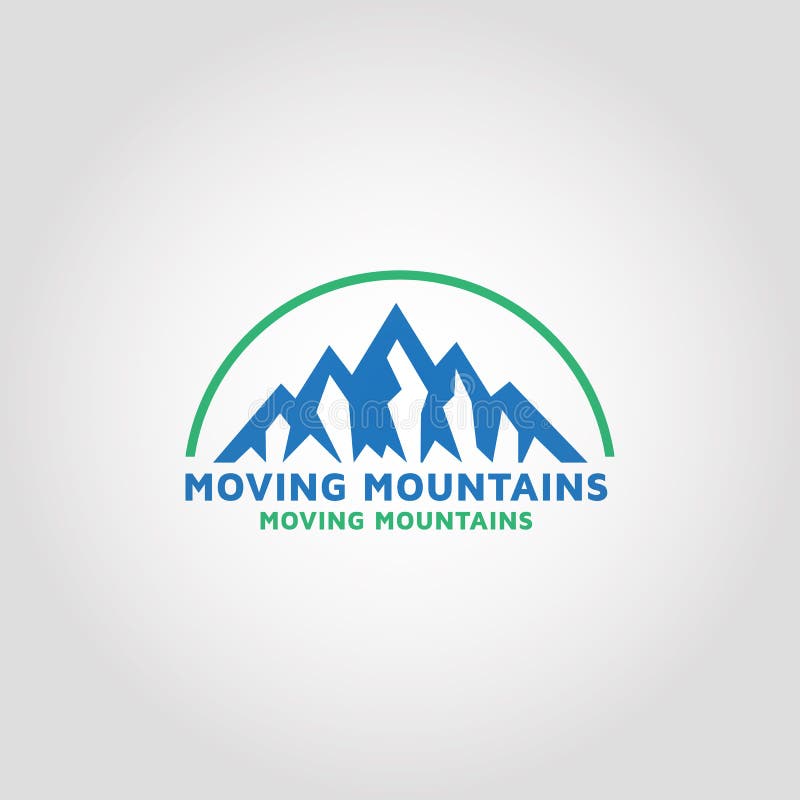 Moving Mountains Logo Design Template Idea and Inspiration Stock Vector ...