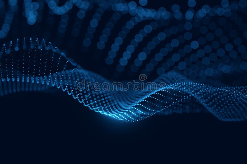 Moving Neon Blue Dots Pattern Forming a Digital Network Connection on ...