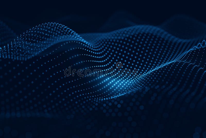 Moving Neon Blue Dots Pattern Forming a Digital Network Connection on ...