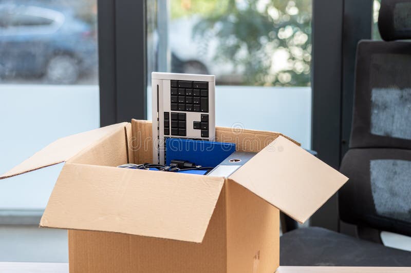 Moving Office and Packing Belongings Stock Image - Image of loss, house ...