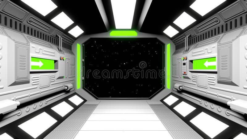 Spaceship Opening Its Cargo Bay Doors Over Alien Planet Stock Footage ...