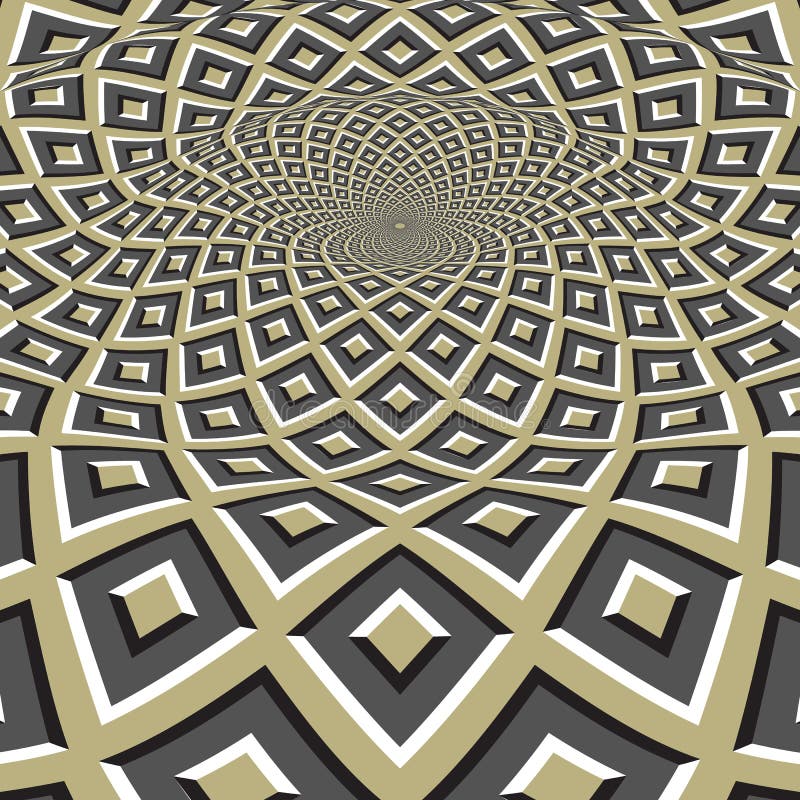 Optical Art Square Illusion Pattern Stock Vector - Illustration of ...