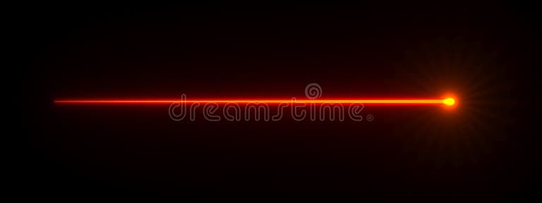Moving Orange Light Streak Ray. 3D Illustration Stock Illustration ...