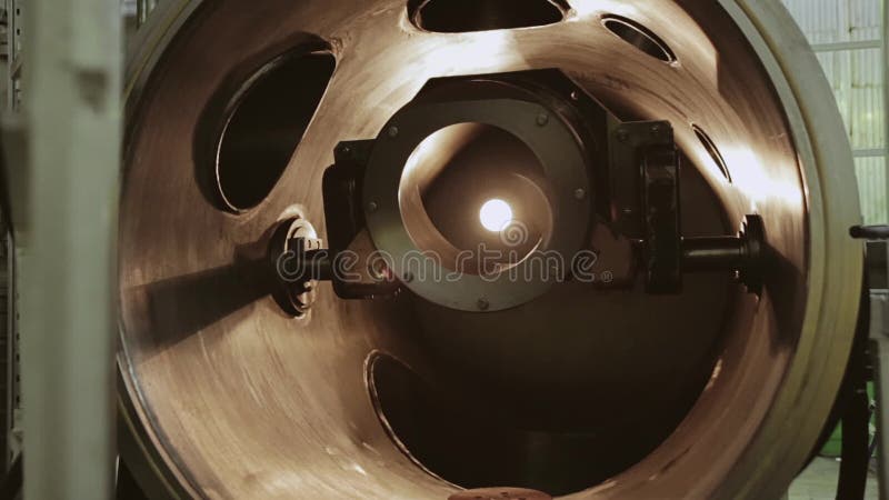 Moving Part Inside the Machine at the Factory. the Machine Works Stock ...