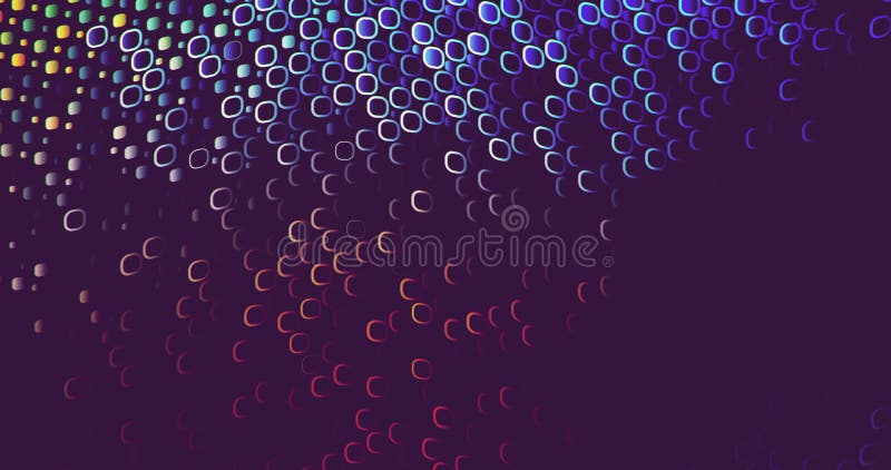 Moving Pattern of Colorful Dots Over the Purple Background - a Computer ...